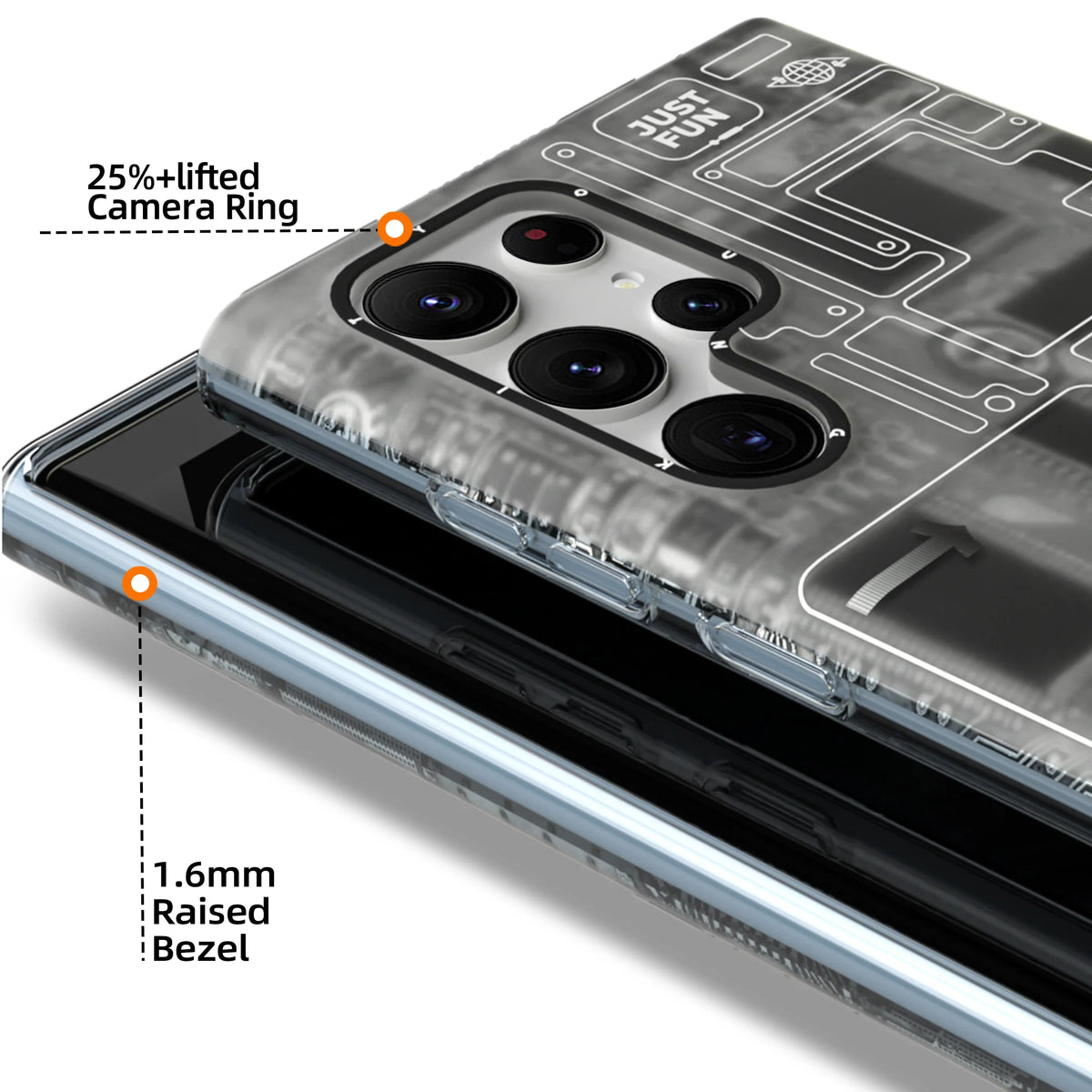 Youngkit Futuristic Circuit Series TPU Case for Samsung Galaxy S23 Ult ...